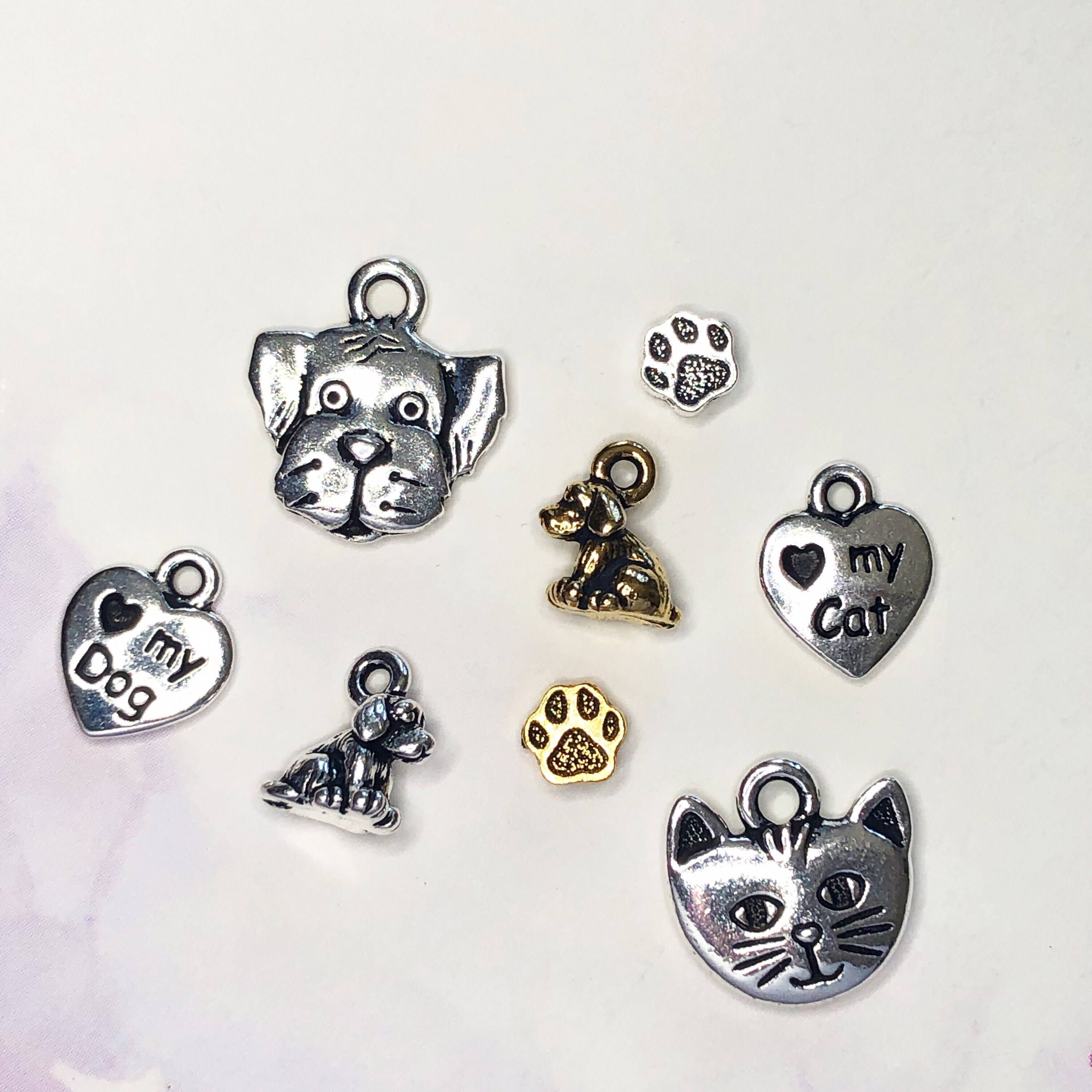 Antique Copper Dog Paw Charm - Etsy