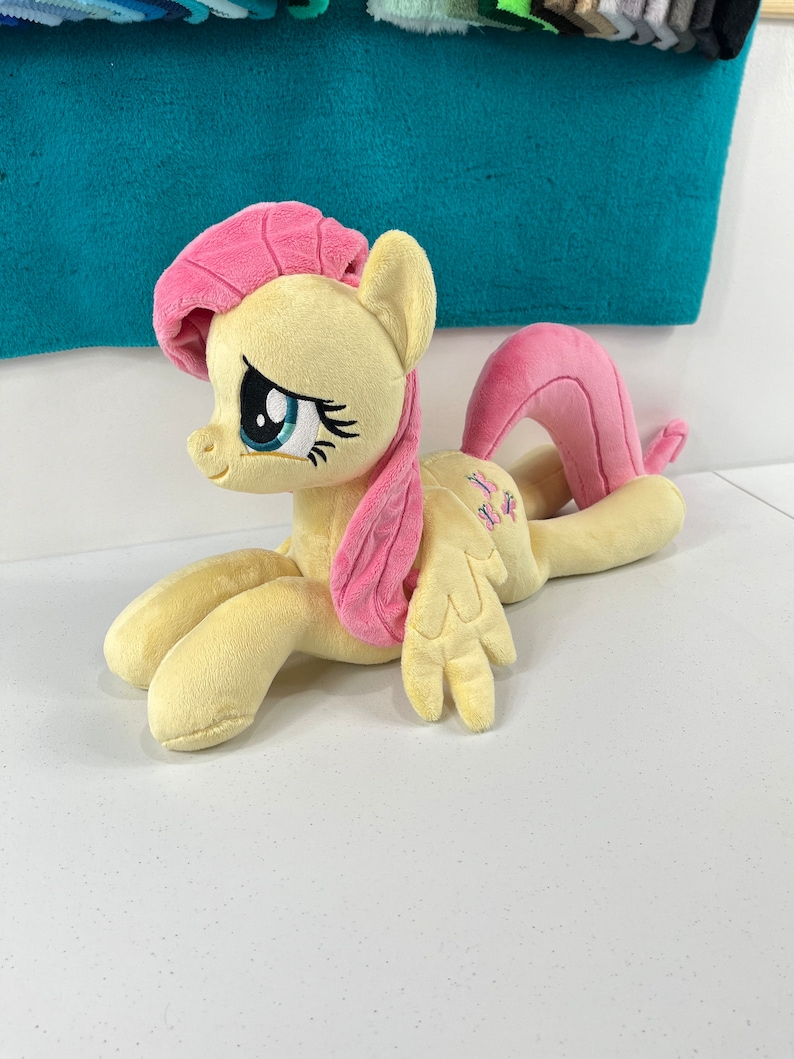 CUSTOM Shy Fluttershy Laying Pony Plush - Etsy