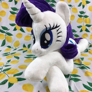 CUSTOM Rarity Laying Pony Plush - Etsy
