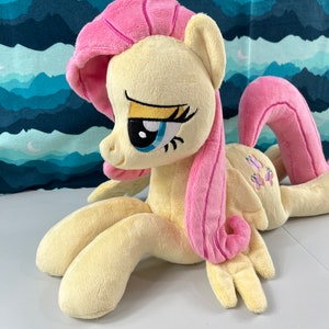 CUSTOM Flirty Fluttershy Laying Pony Plush - Etsy