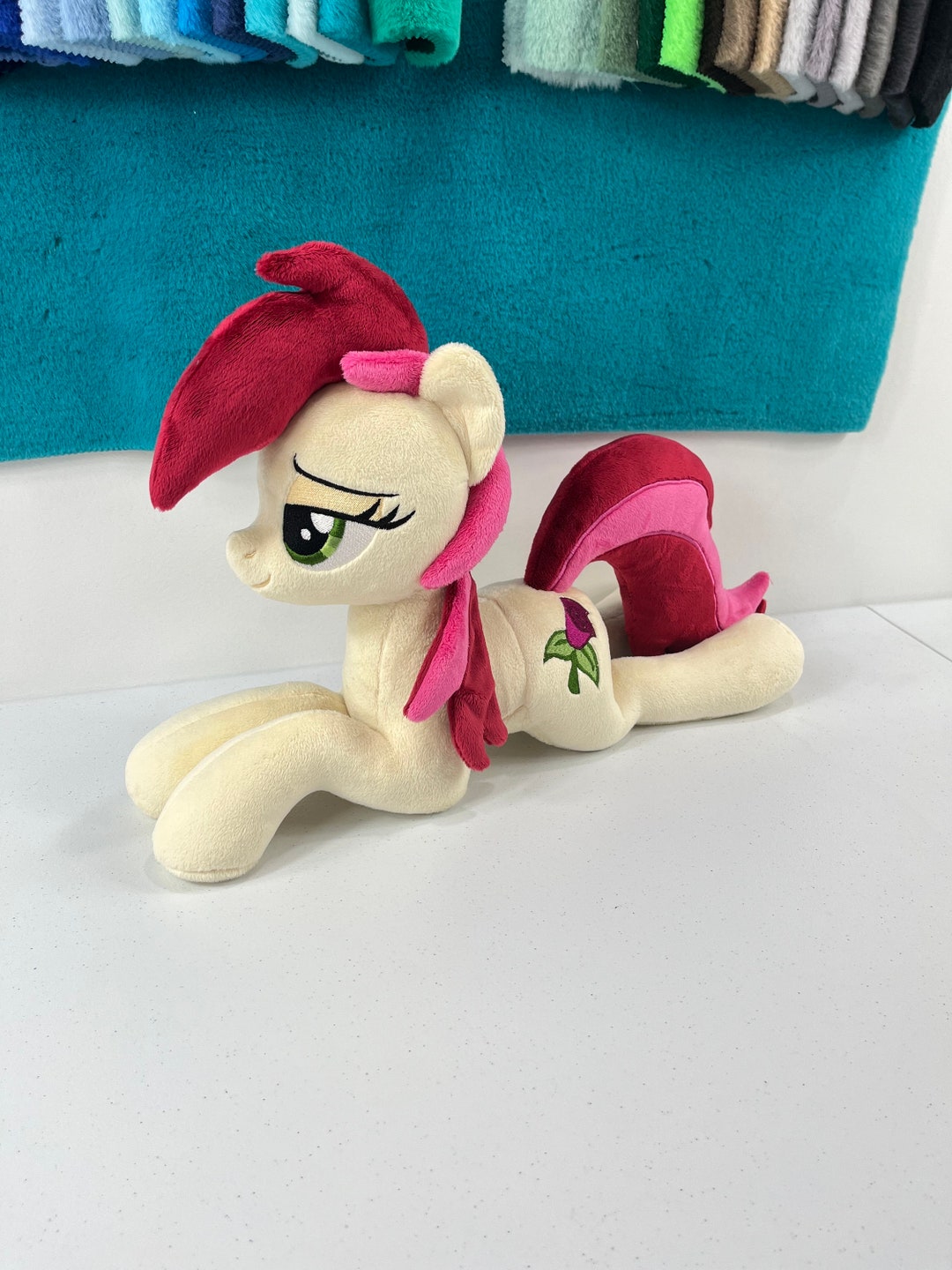 CUSTOM Flirty Roseluck Laying Pony Plush - Etsy