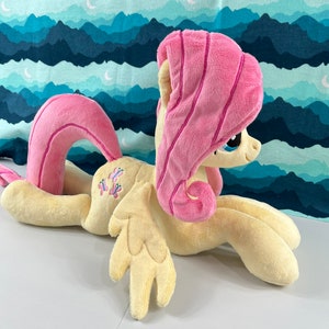 CUSTOM Flirty Fluttershy Laying Pony Plush - Etsy