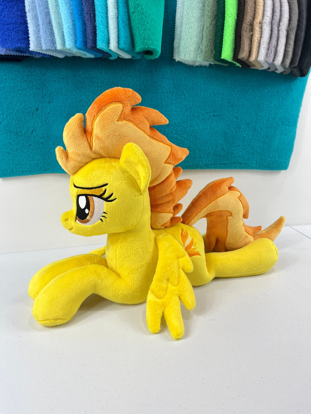 CUSTOM Shy Spitfire Laying Pony Plush - Etsy