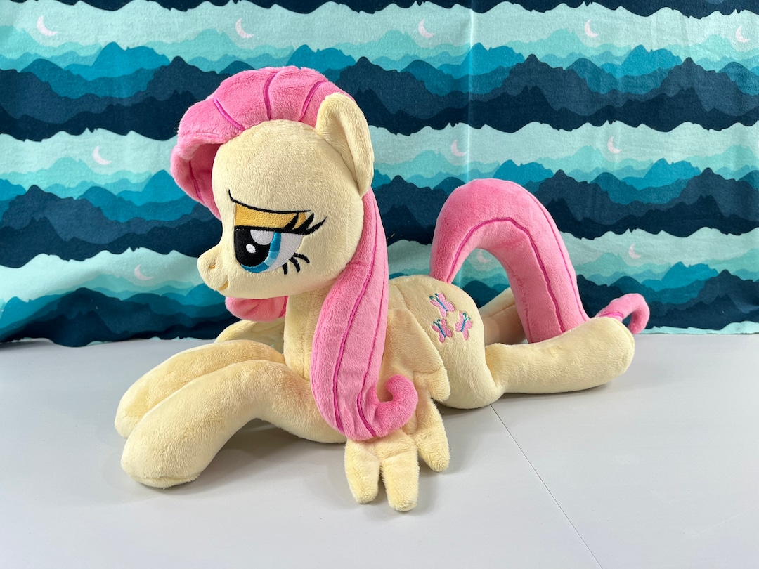 CUSTOM Flirty Fluttershy Laying Pony Plush - Etsy