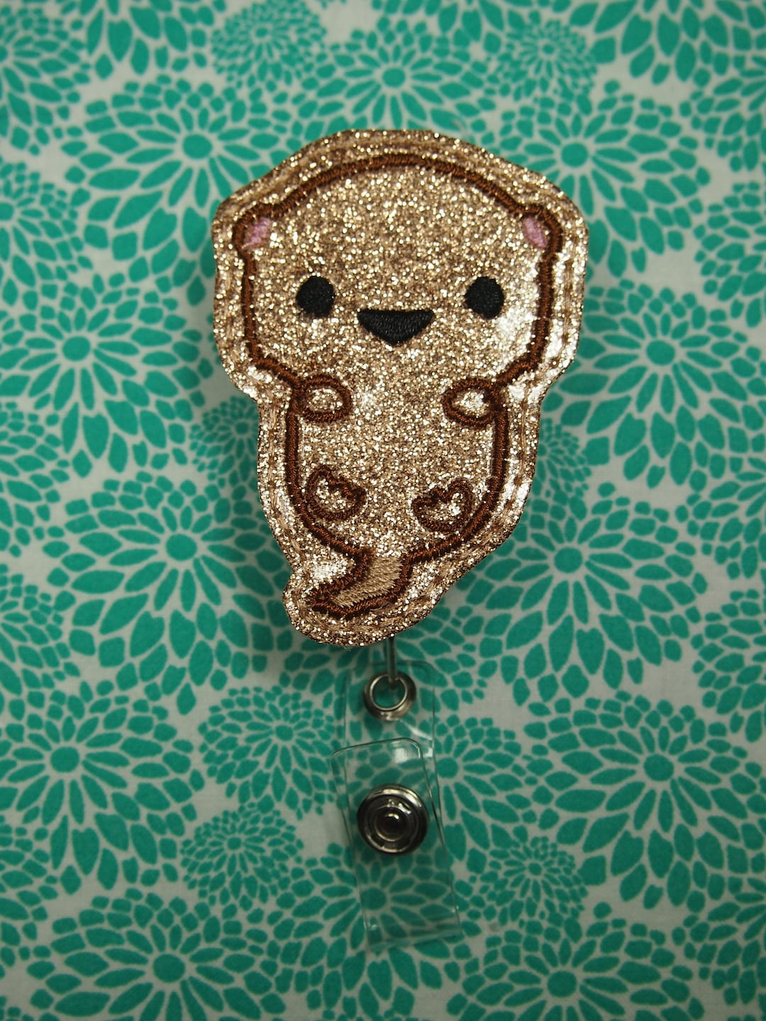 Glitter Sea Otter Badge Reel - Etsy