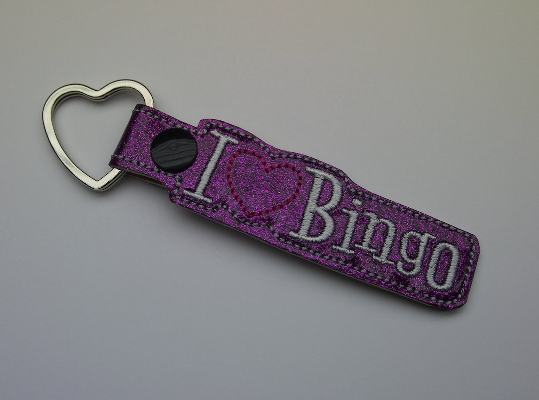 I Love Bingo Keychain Game Key Chain Stocking Stuffer Gift - Etsy