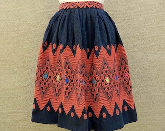 Embroidered Skirt | Etsy