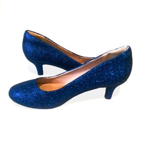 Glitter Heels / Royal Blue Glitter Heels / Wedding Shoes / Sparkle ...