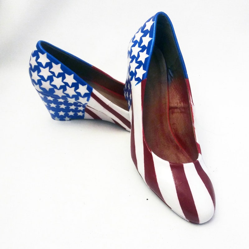 Red White Blue Shoes - Etsy