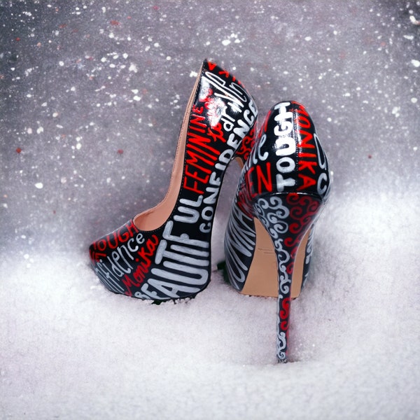 Painted High Heels - Etsy