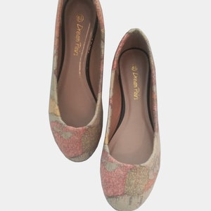 Decoupage World Map Shoes / Map Flats / Women's Decoupage Flats / Women ...