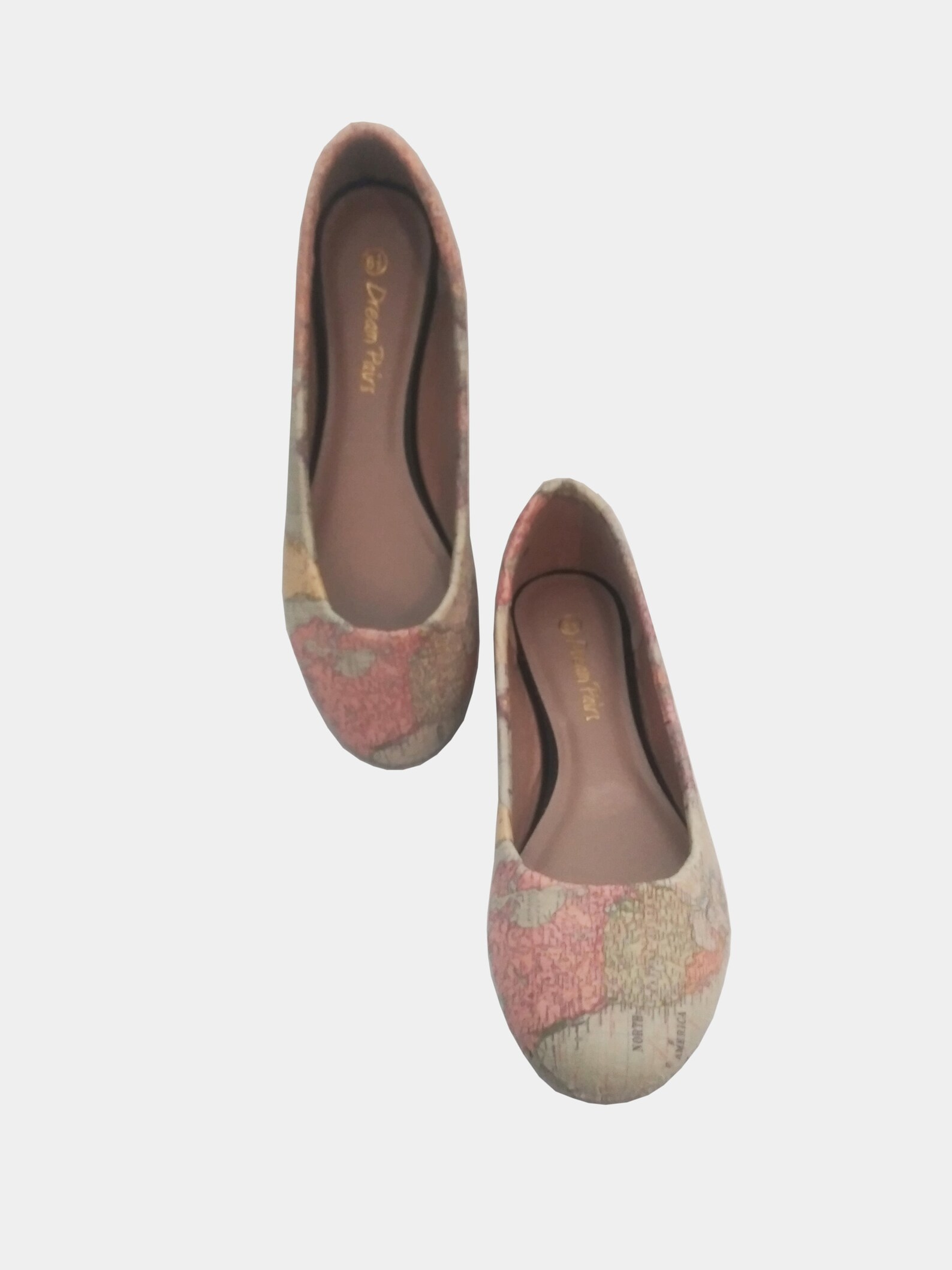 Decoupage World Map Shoes / Map Flats / Women's Decoupage | Etsy