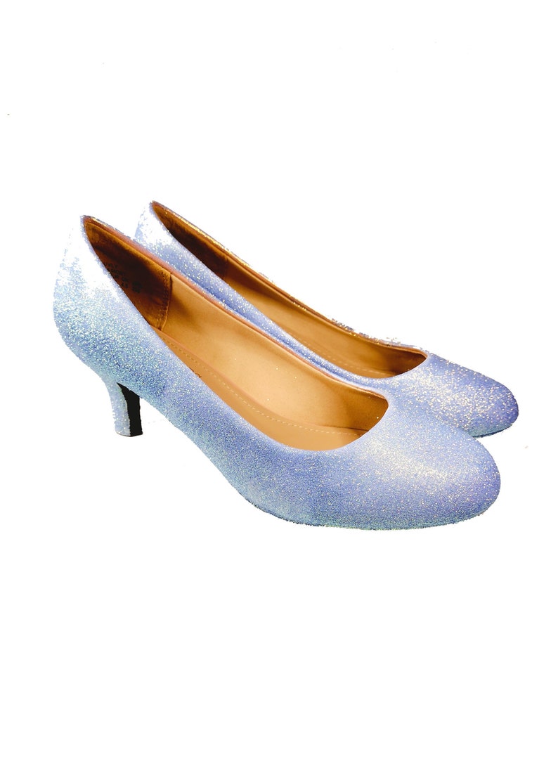 Glitter Heels / Cinderella Blue Glitter Heels / Wedding Shoes - Etsy