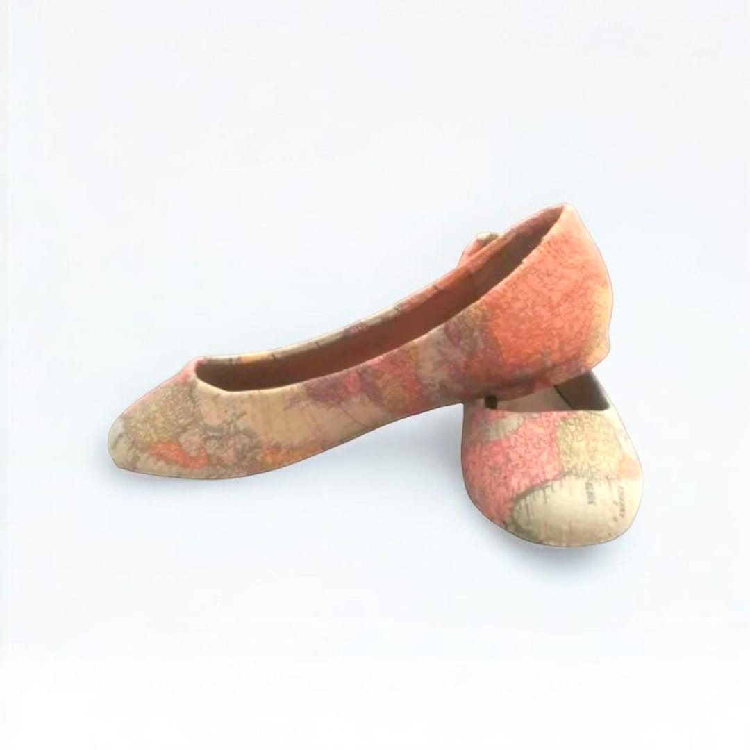 Decoupage World Map Shoes / Map Flats / Women's Decoupage Flats / Women ...
