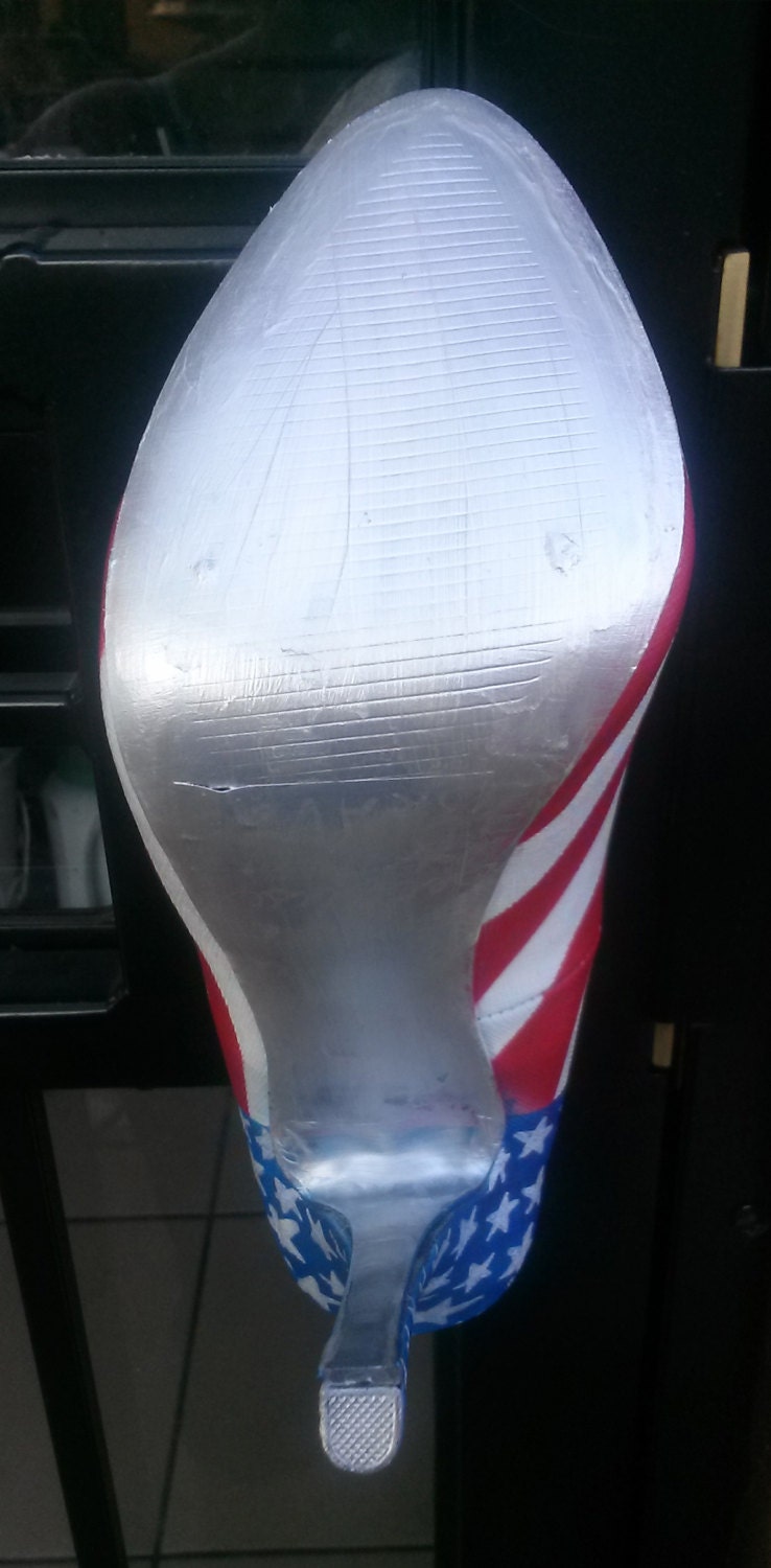 Patriotic Heels / American Flag Heels / 4th Of July Pumps / | Etsy