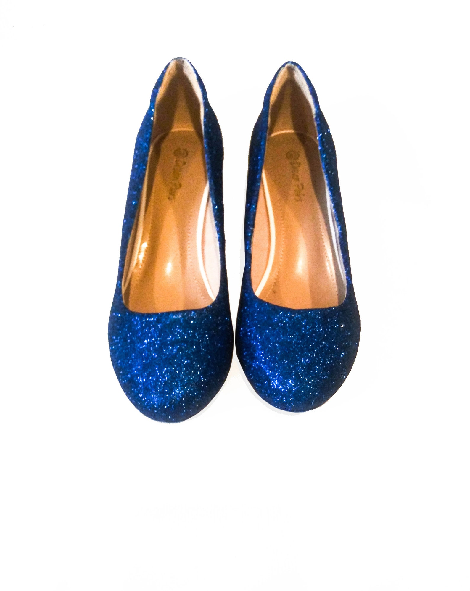 Glitter Heels / Royal Blue Glitter Heels / Wedding Shoes / - Etsy