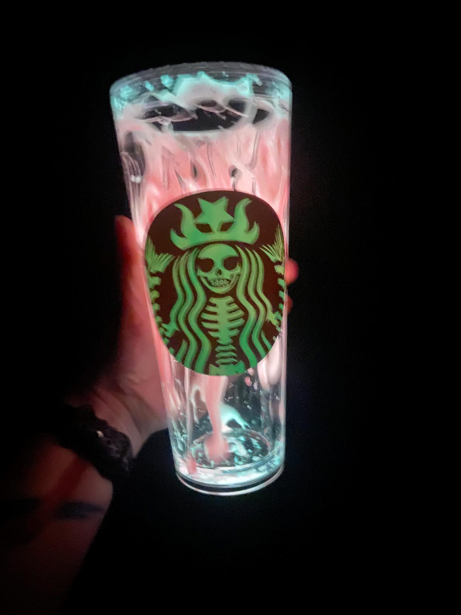 Skeleton Siren, Lava Slime Snowglobe Tumbler, Glow in the Dark - Etsy