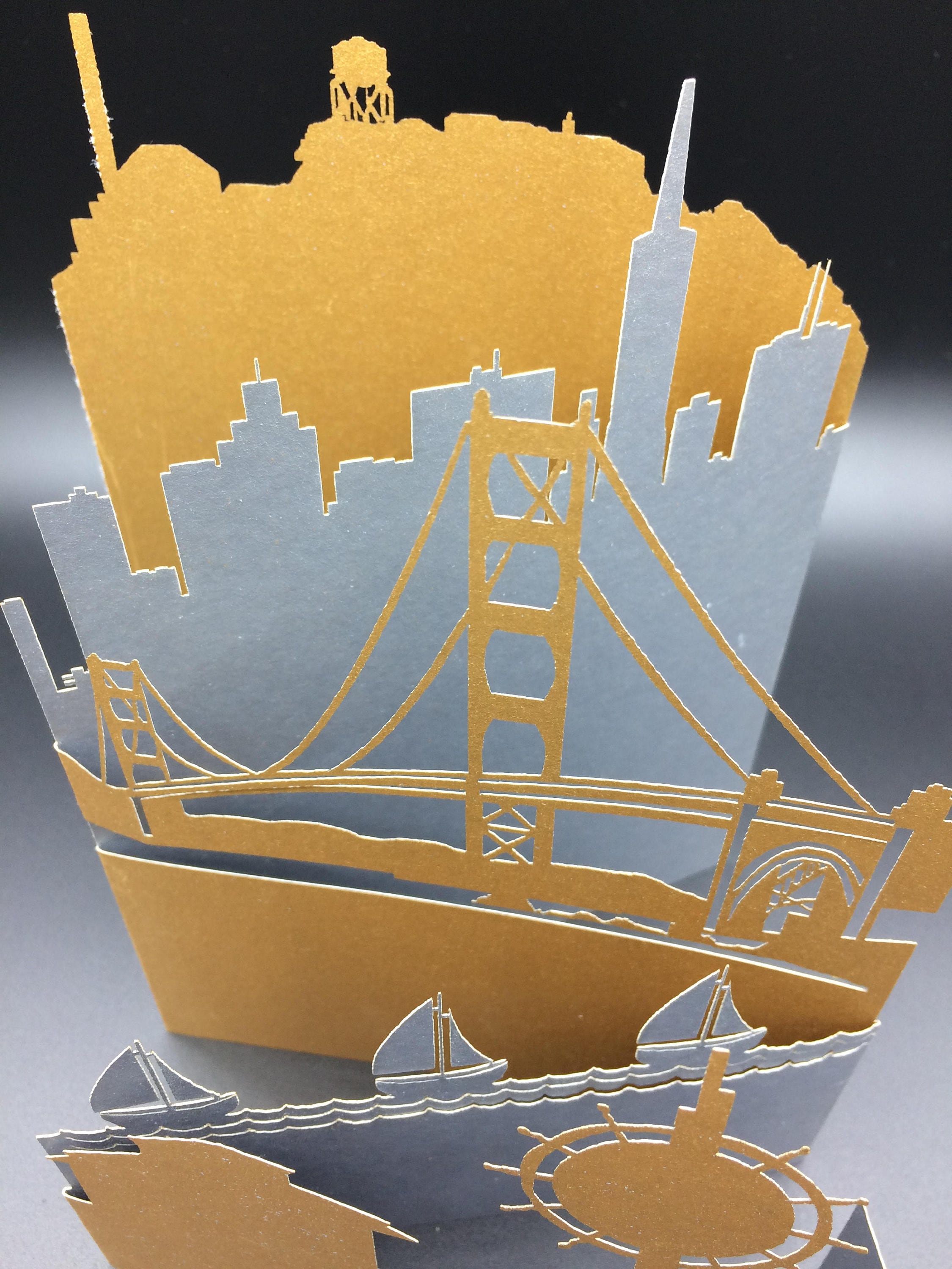 San Francisco Card San Francisco Skyline Art San Francisco | Etsy