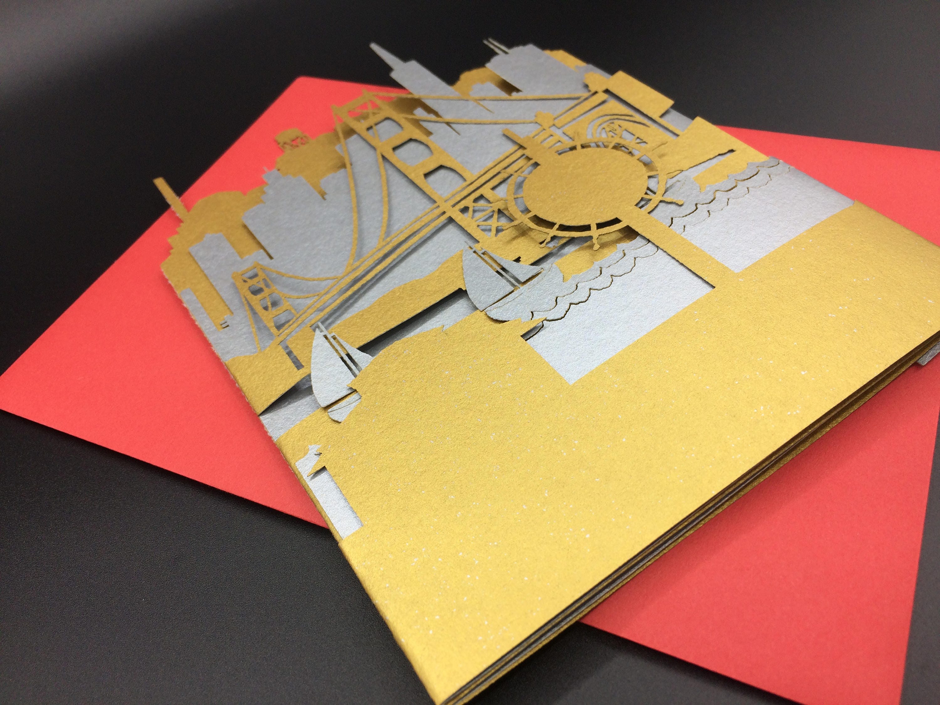 San Francisco Card San Francisco Skyline Art San Francisco | Etsy