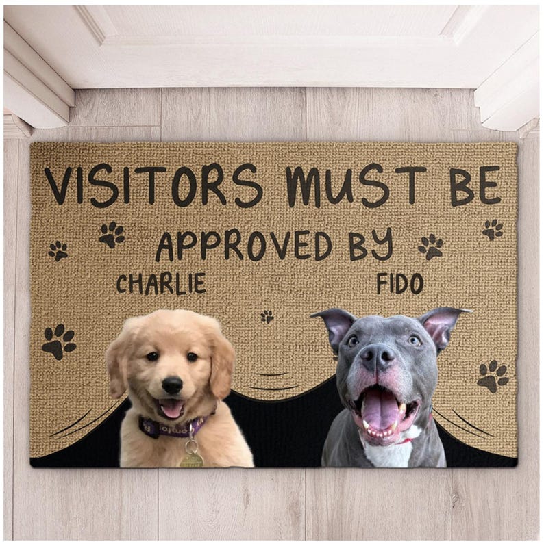 Personalized Dog Photo Doormat: Custom Pet Welcome Mat, Dog Lover Gift ...