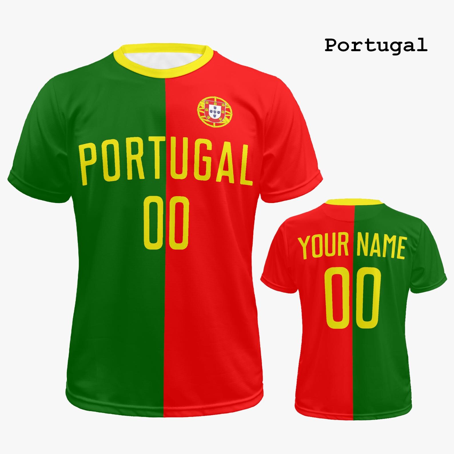 Personalized Portugal Soccer Jersey: Custom Name & Number - Etsy