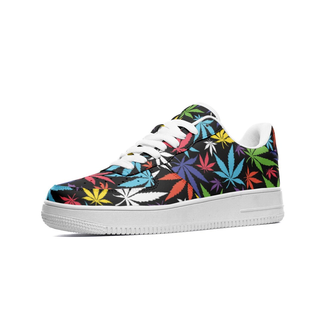 Colorful Weed Leaf Shoes for Men & Women | Stoner Gifts for Her and Him ...
