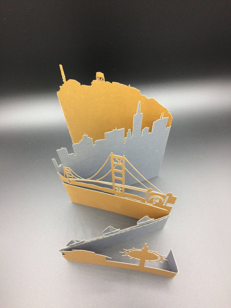 San Francisco Card San Francisco Skyline Art San Francisco - Etsy