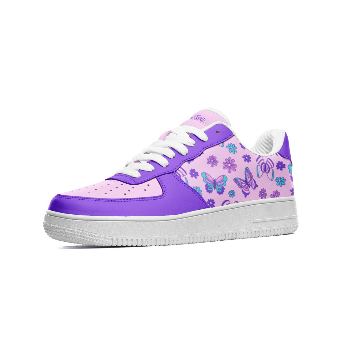 Personalized Flowers and Butterflies Shoes | Custom Butterfly Sneakers ...