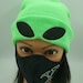 Neon Green Alien Beanie, Kawaii Fashion, Sci-fi Hat, Science Fiction ...