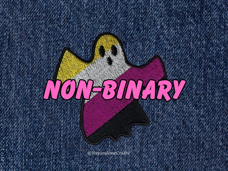 Cute Ghost Pride Flag Patches, LGBTQIA+ Halloween Emblems, Spooky Gay ...