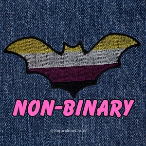 Cute Bat Pride Flag Patches, LGBTQIA+ Halloween Emblems, Spooky Gay ...