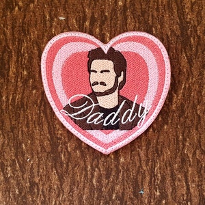 Pedro Pascal Heart Patches, Daddy Meme Love Emblem, Available With or ...