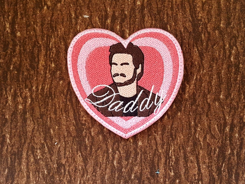 Pedro Pascal Heart Patches, Daddy Meme Love Emblem, Available With or ...