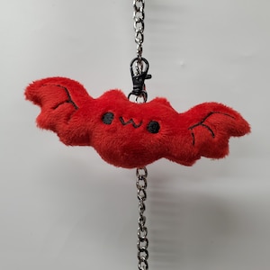 Embroidered Minky Bat Keychain - Cute Key Fob Purse Charm - Etsy
