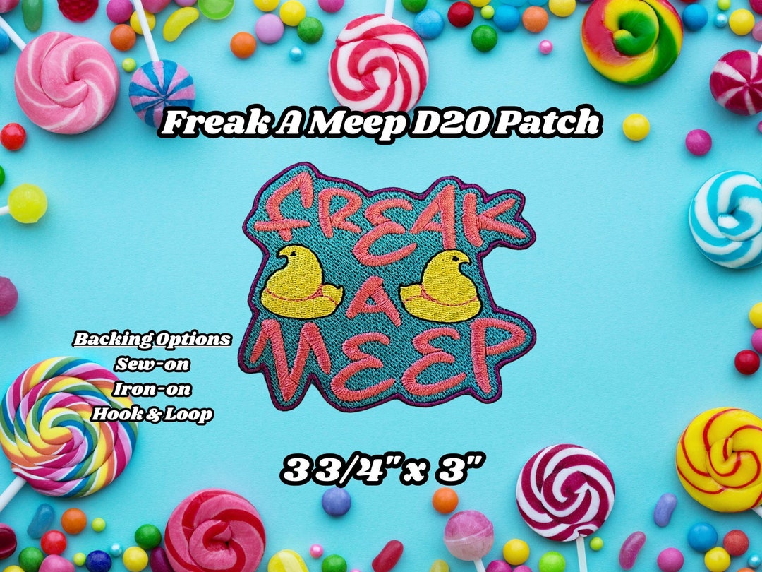Freak A Meep Patch, Fully Embroidered D20 Emblem, Dnd Actual Play Badge ...