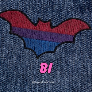 Cute Bat Pride Flag Patches, LGBTQIA+ Halloween Emblems, Spooky Gay ...