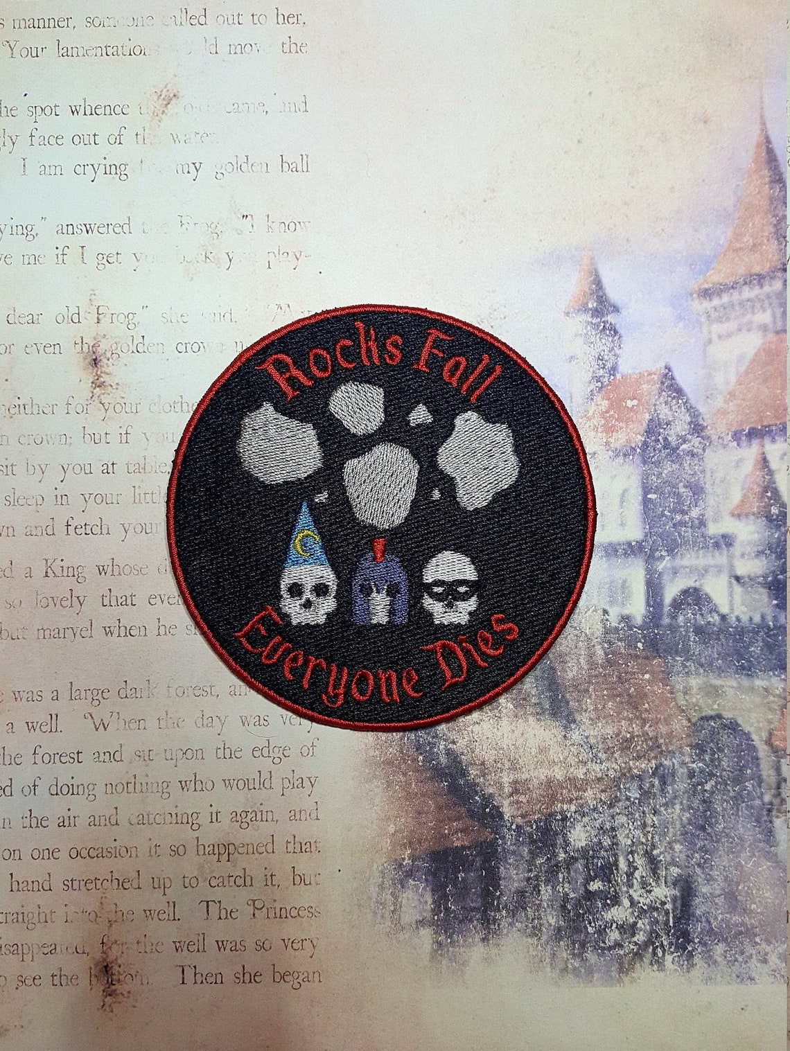 Rocks Fall Everyone Dies Patch Fully Embroidered Dnd Party - Etsy
