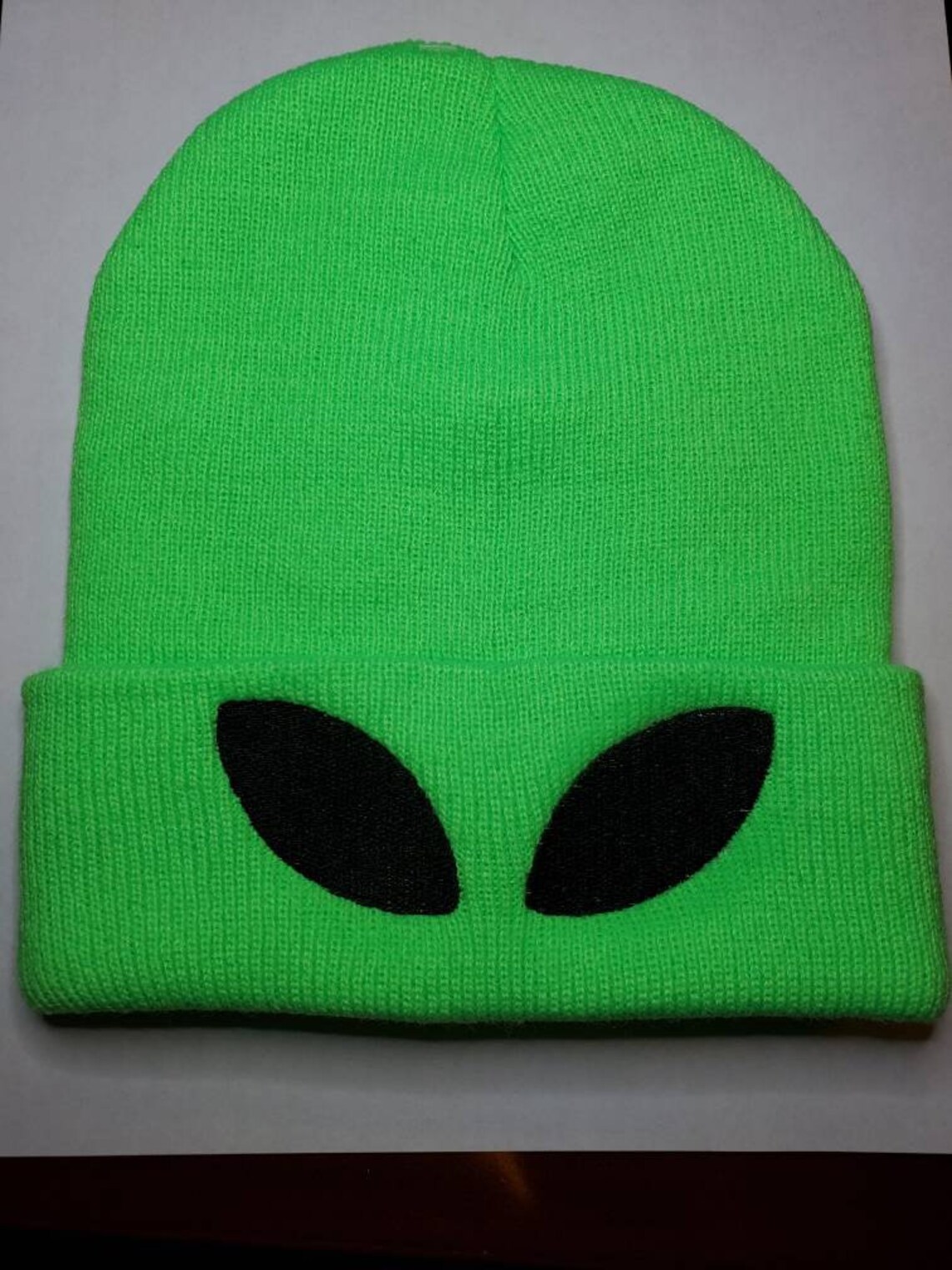 Neon Green Alien Beanie Kawaii Fashion Sci-fi Hat Science - Etsy