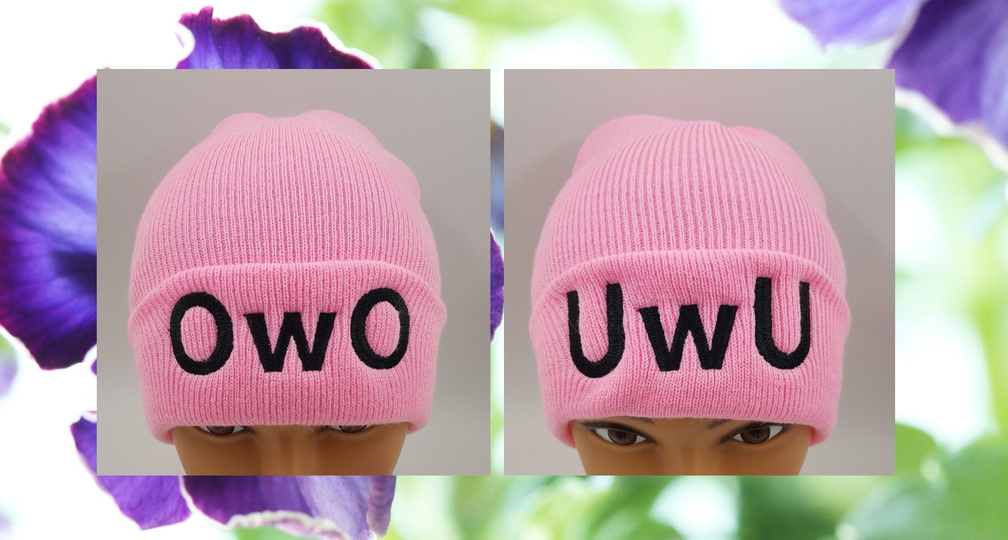 Owo/uwu Emoticon Beanie Kawaii Fashion Cute Meme Hat Furry - Etsy UK