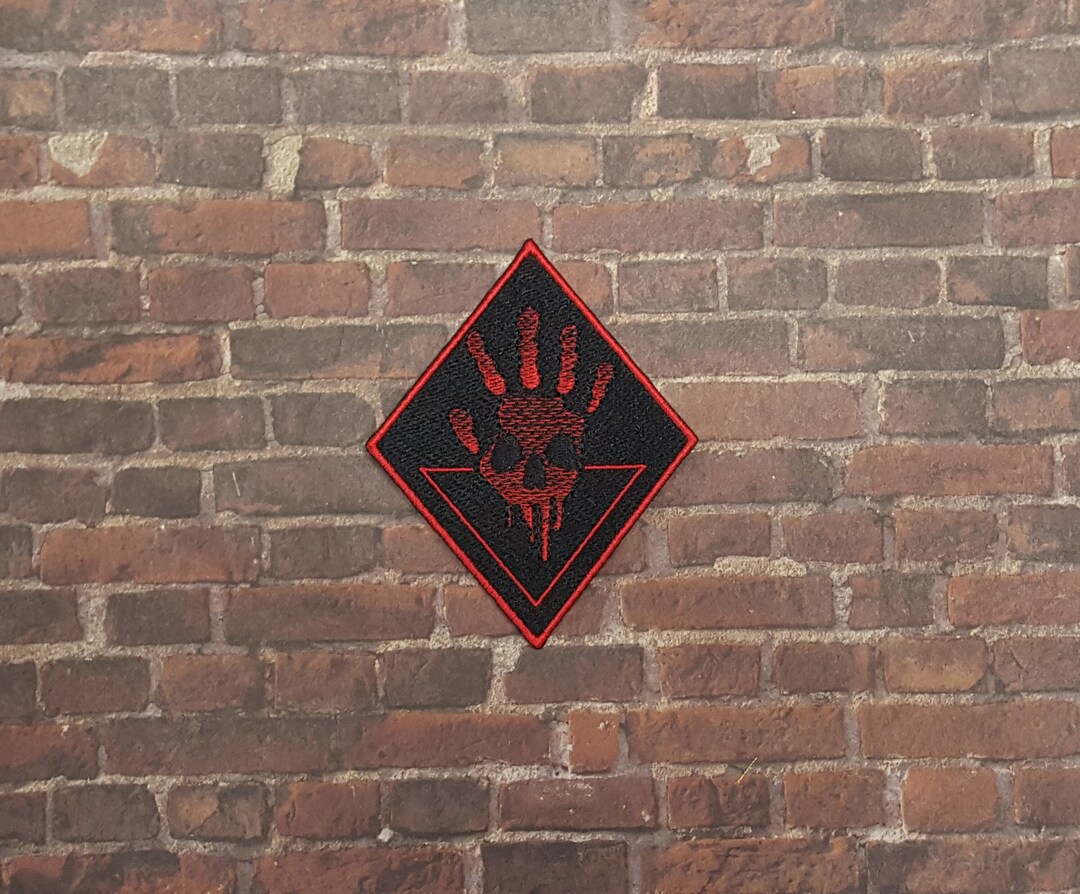 Bloody Handprint Skull Cult Symbol Patch, Vidya-inspired Popular RPG ...