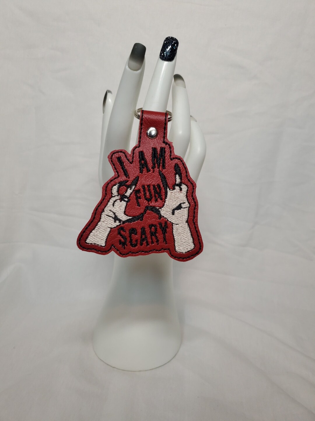 I'm Fun Scary Keychain, Dnd Keyfob, Bog Witch Key Fob, Goth Warlock ...