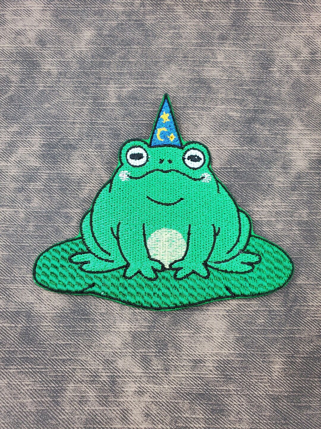 Wizard Frog Fully Embroidered Patch, Dnd Magic Toad Badge, Cottagecore ...
