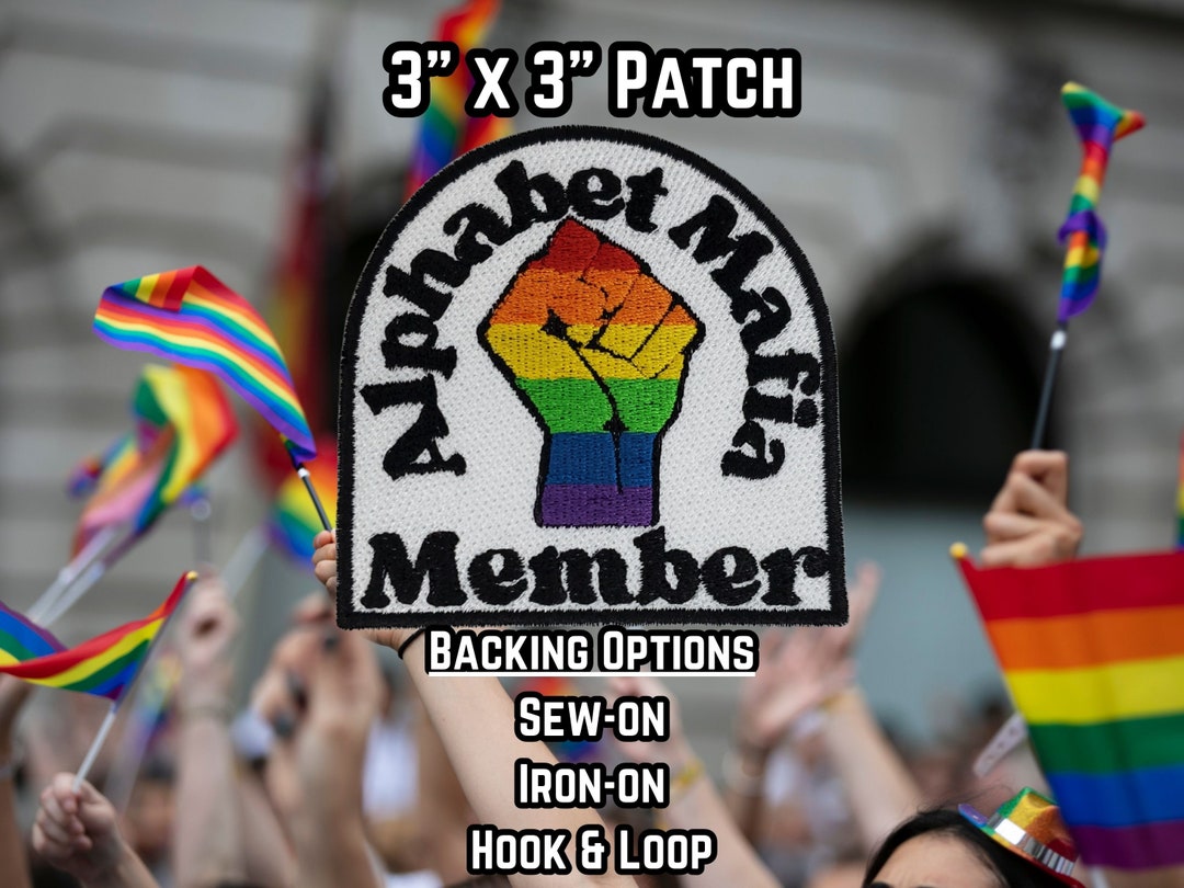 Alphabet Mafia Fully Embroidered Patch, LGBTQ+ Pride Anarchy, Gay ...