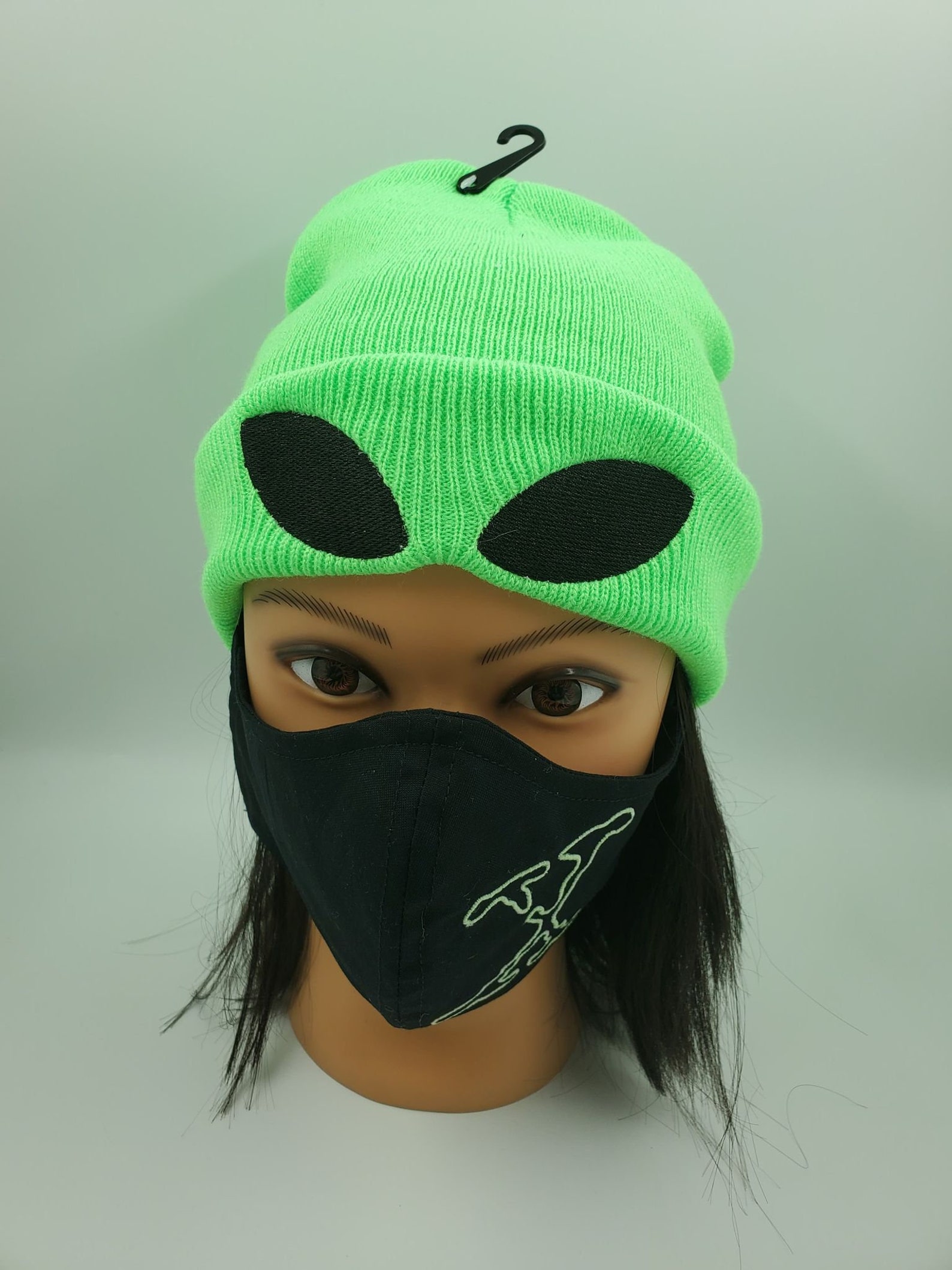 Neon Green Alien Beanie Kawaii Fashion Sci-fi Hat Science - Etsy