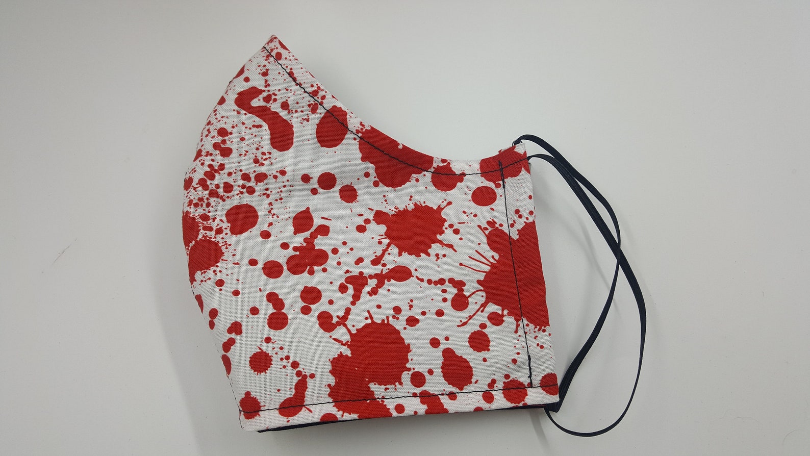 Blood Spatter Face Mask Double Layered Elastic Head Ties | Etsy