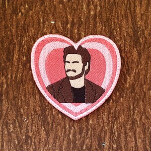 Pedro Pascal Heart Patches, Daddy Meme Love Emblem, Available With or ...