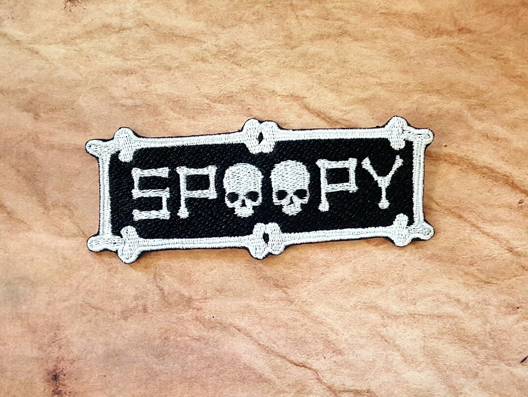 Spoopy Skull Patch, Creepy Witch Emblem, Halloween Skeleton Badge, Cute ...