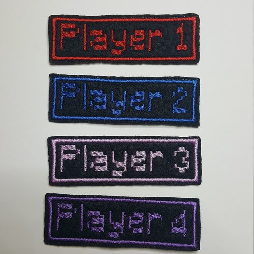 Video Game Arcade Player Patch Label Name Embroidered Felt - Etsy