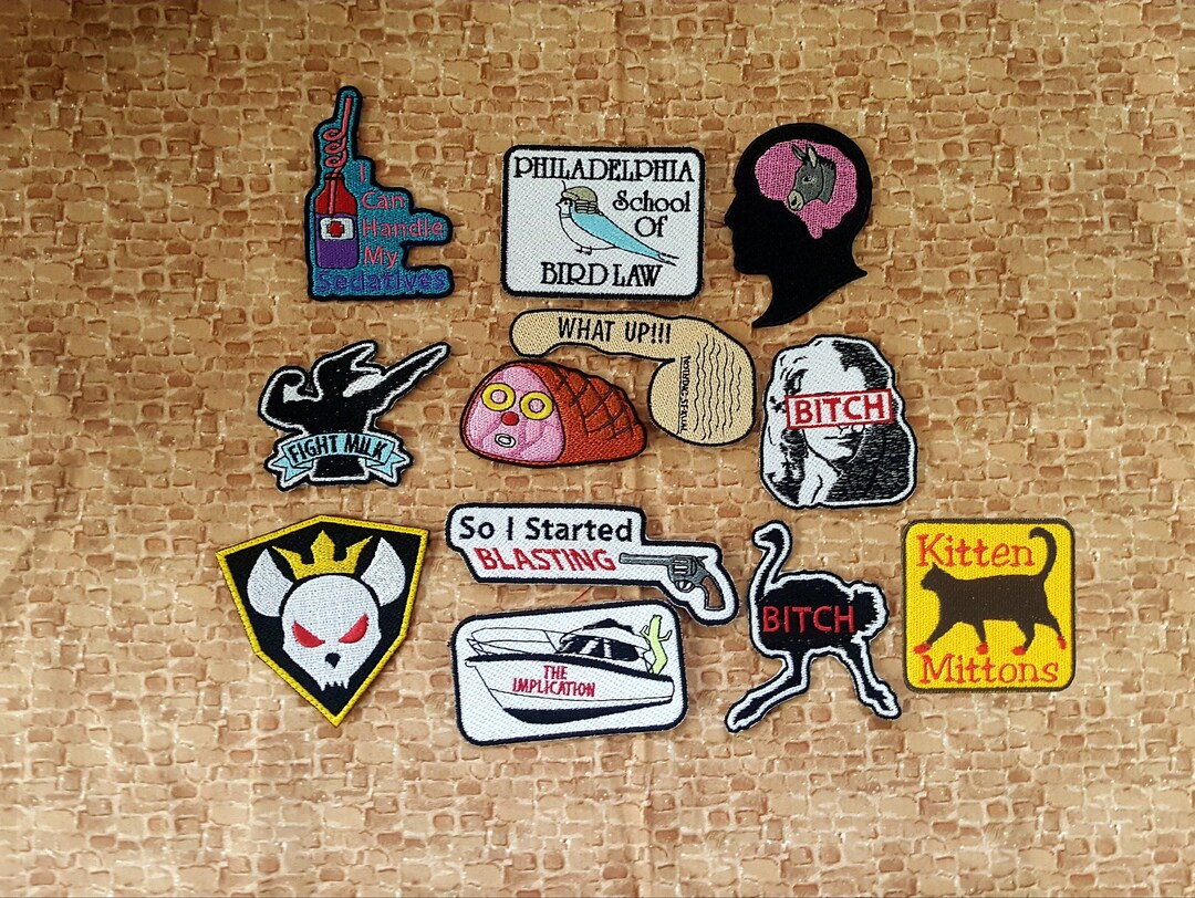 Iasip-inspired Patches, Comedy Meme Emblems, Silly TV Show Symbols ...