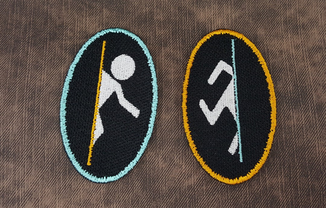 Two 2 Pack Portal Patches 100% Embroidered Sci-fi Video Game Emblems ...